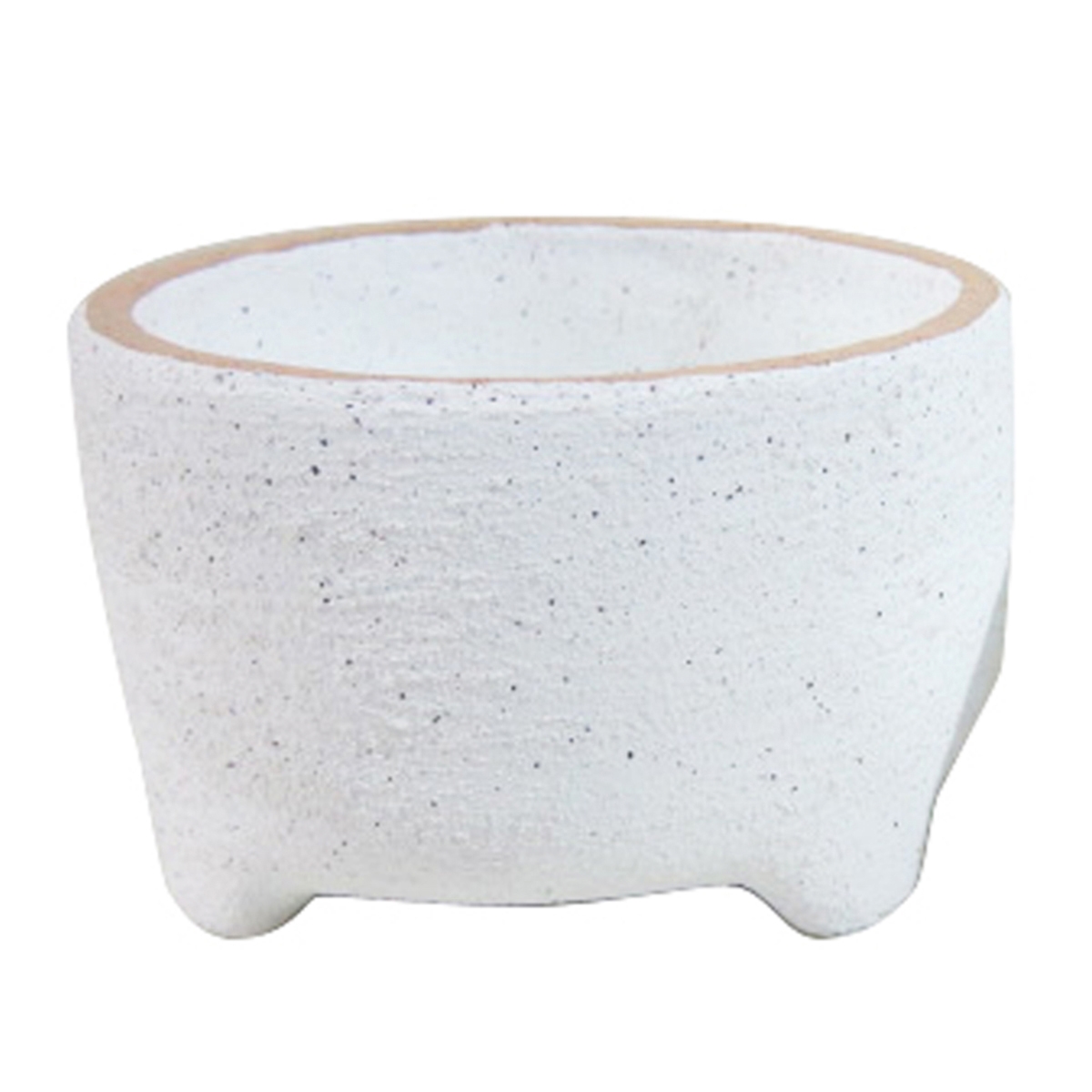 6" WHITE SAND CERAMIC FOOTED PLANTER - Oxford Insta-Shade